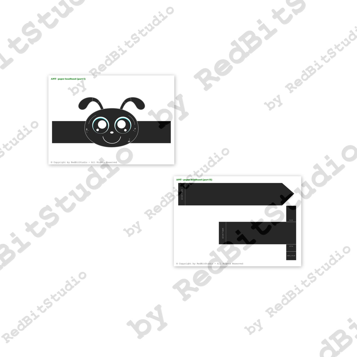 Ant Paper Crown, Animal Paper Hat for Kids, Instant Download Paper ...