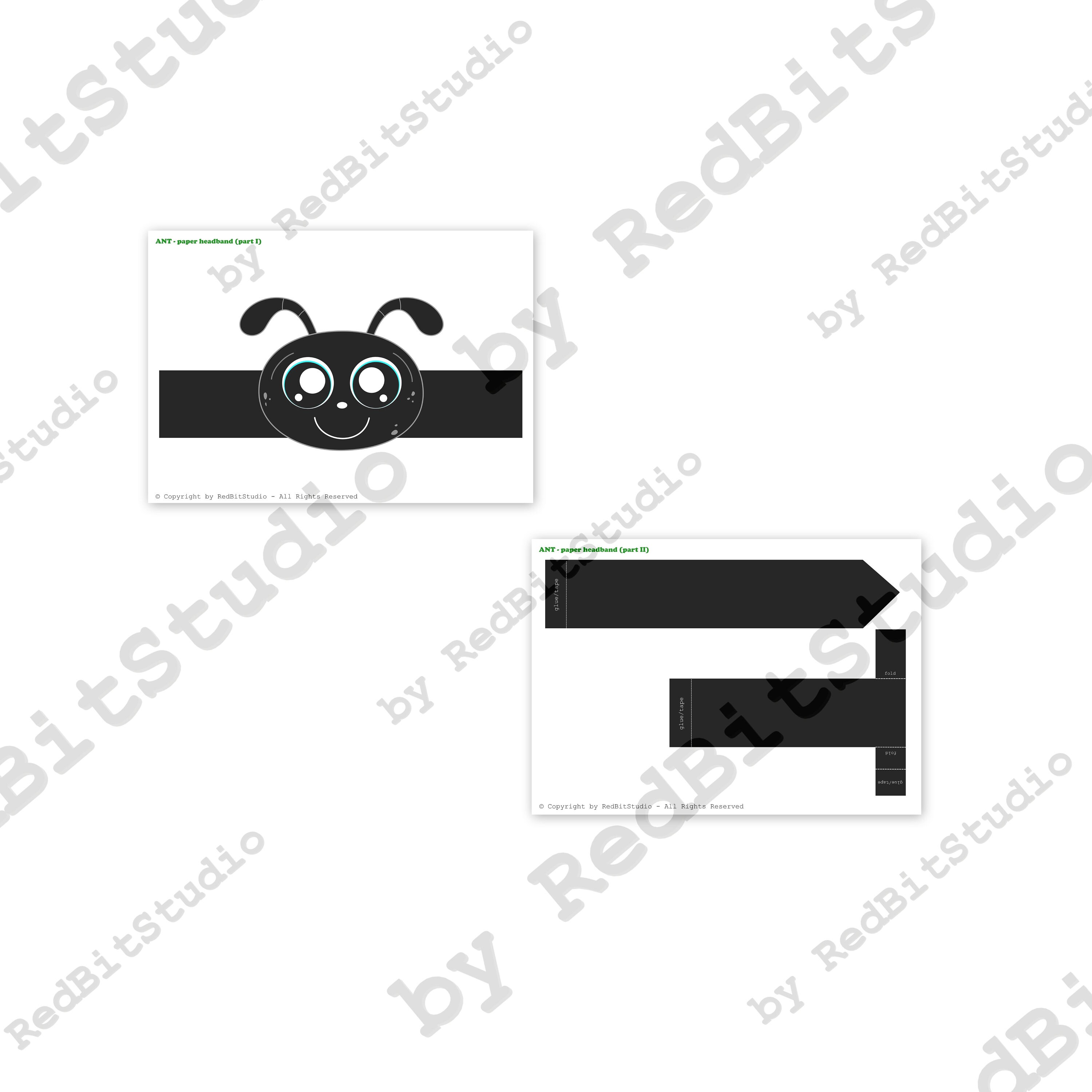 Ant Paper Crown, Animal Paper Hat for Kids, Instant Download Paper ...