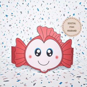 Fish Paper Crown, Animal Paper Hat for Kids, Instant Download Paper ...