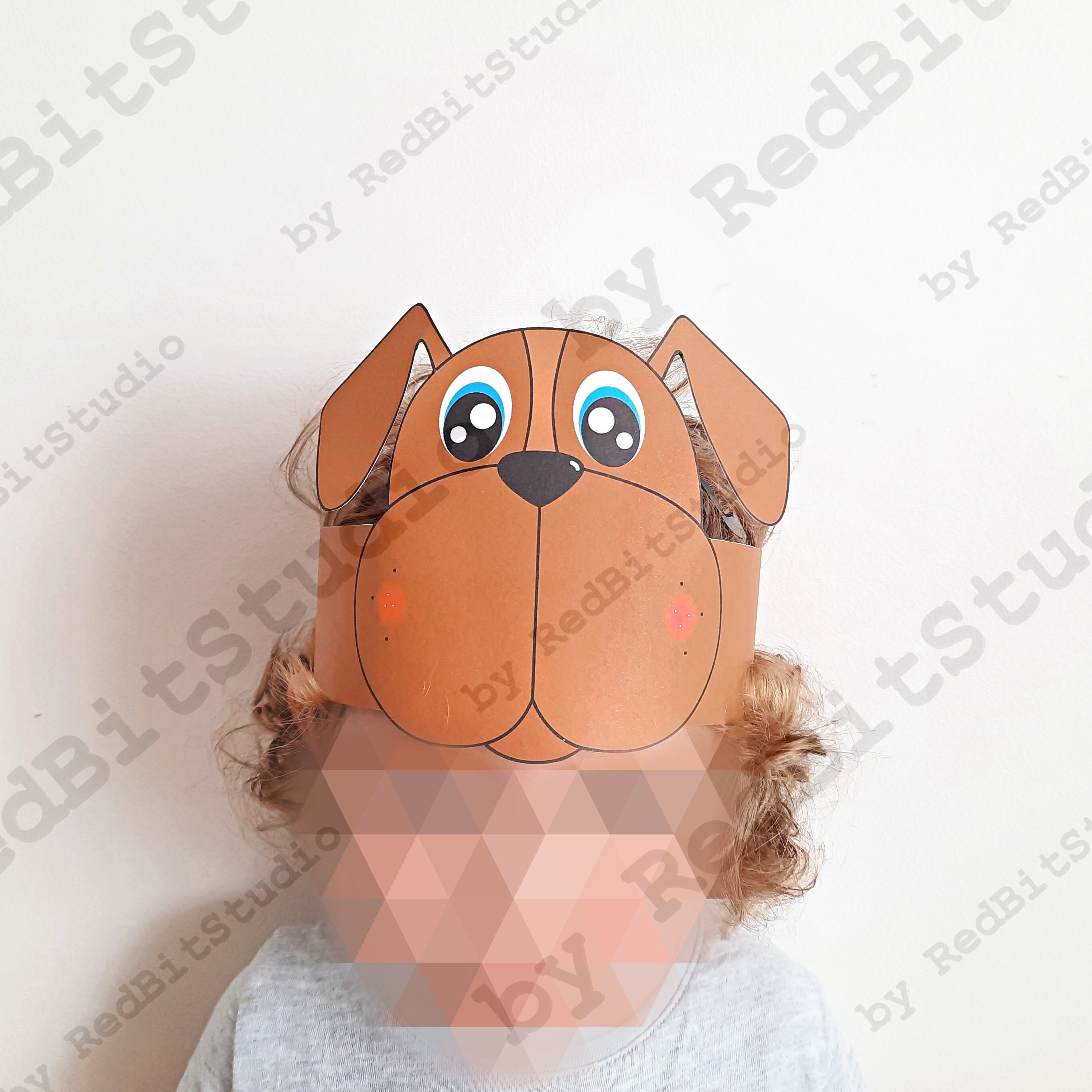 Dog Paper Crown, Animal Paper Hat for Kids, Instant Download Paper ...