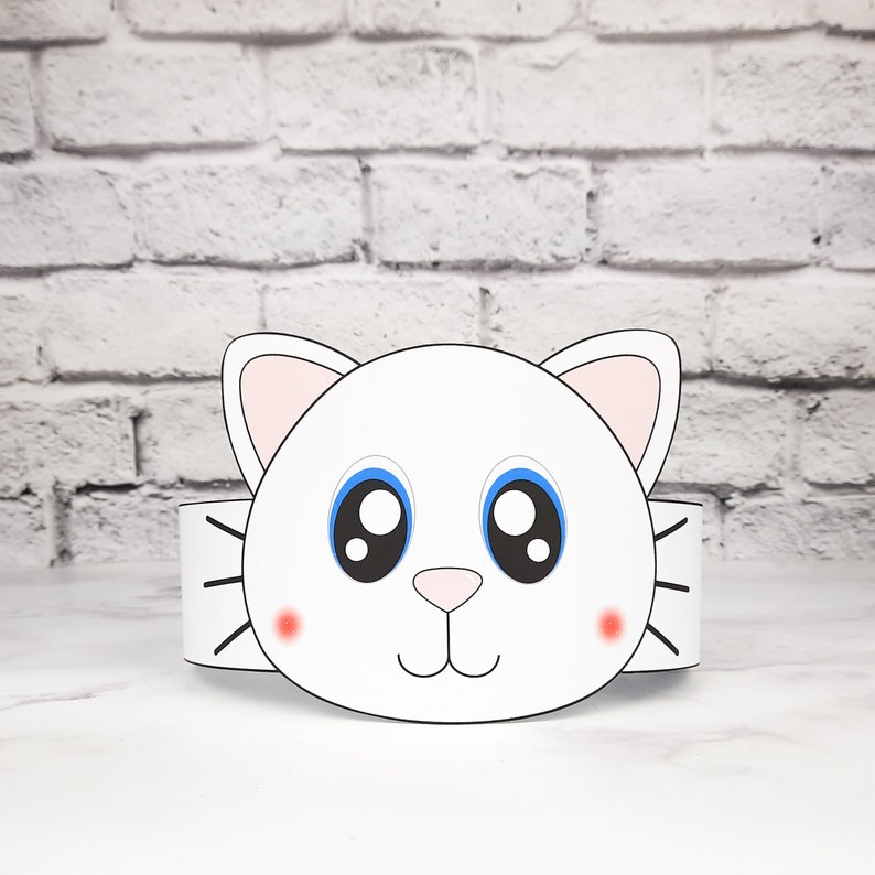 4 Cats Paper Crowns Cats Paper Hats for Kids Instant - Etsy