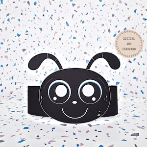 Ant Paper Crown, Animal Paper Hat for Kids, Instant Download Paper ...
