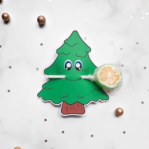 Christmas Tree Lollipop,instant Download Lollipop Holder,digital Party ...