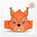 Squirrel Paper Crown, Animal Paper Hat for Kids, Instant Download Paper ...