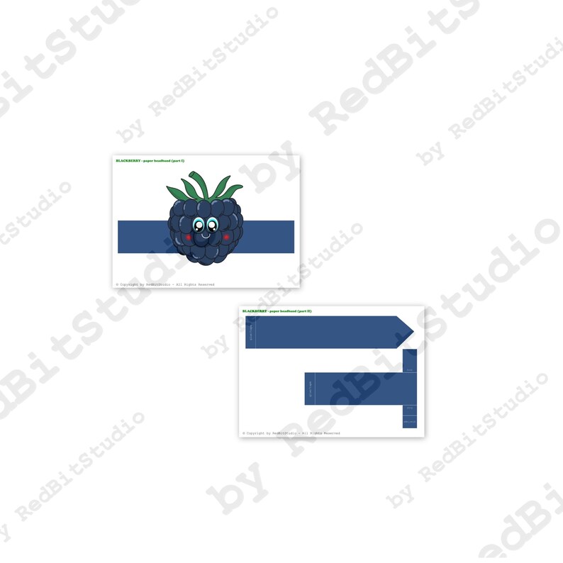 Blackberry Paper Crown,fruit Paper Hat for Kids, Instant Download Paper ...