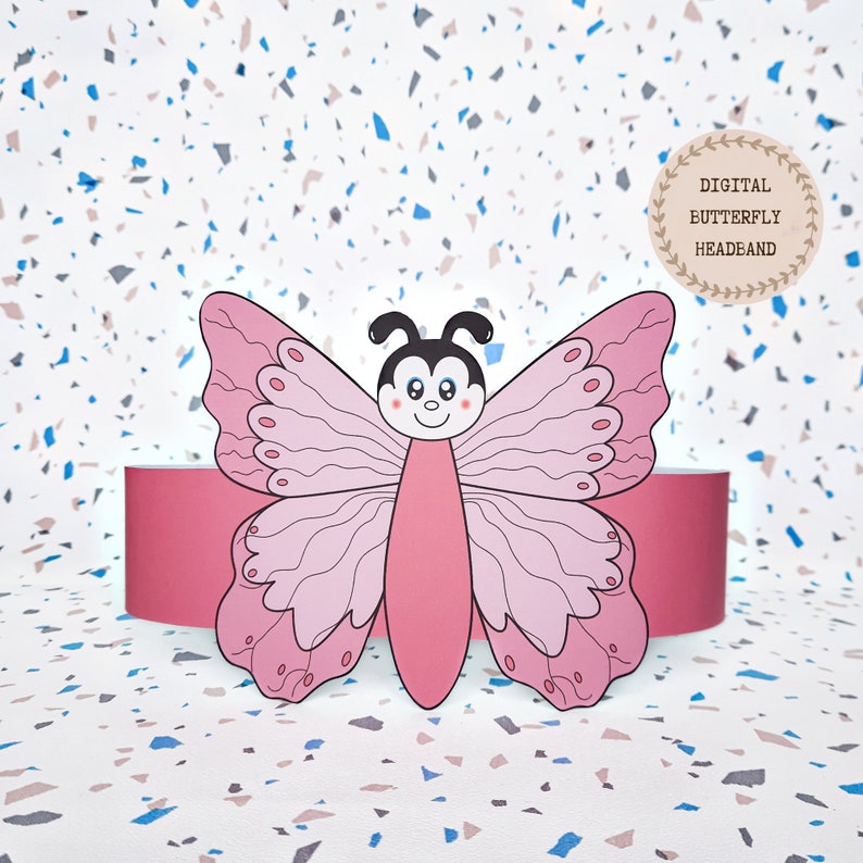 Butterfly Paper Crown, Animal Paper Hat for Kids, Instant Download ...