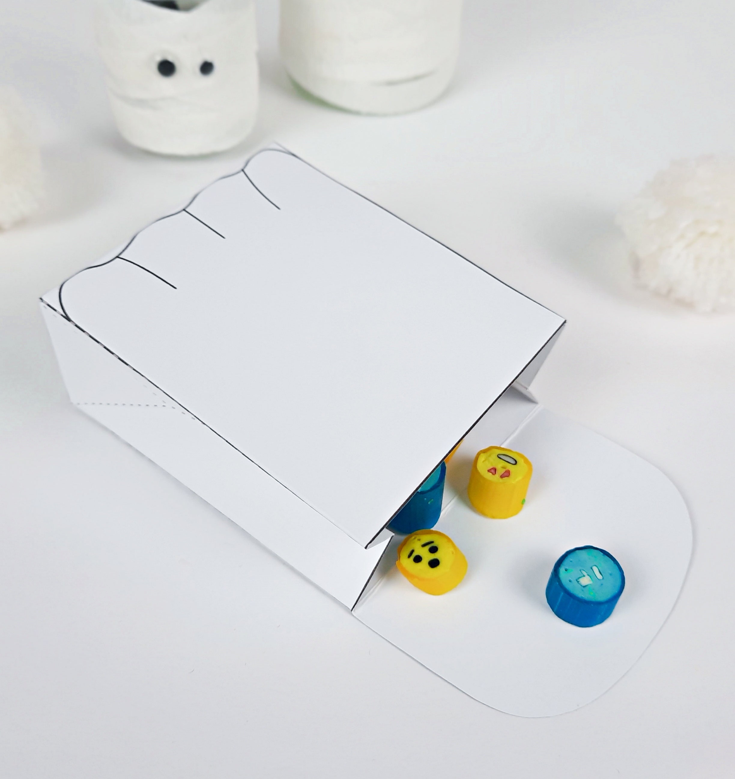 Ghost Gift Box Printable, Favor Box Halloween, Template to Assemble Box ...