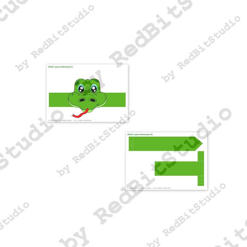 Snake Paper Crown, Animal Paper Hat for Kids, Instant Download Paper ...