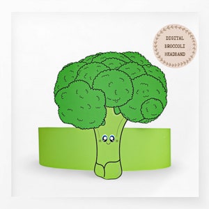 Broccoli Paper Crown,vegetable Paper Hat for Kids,instant Download ...