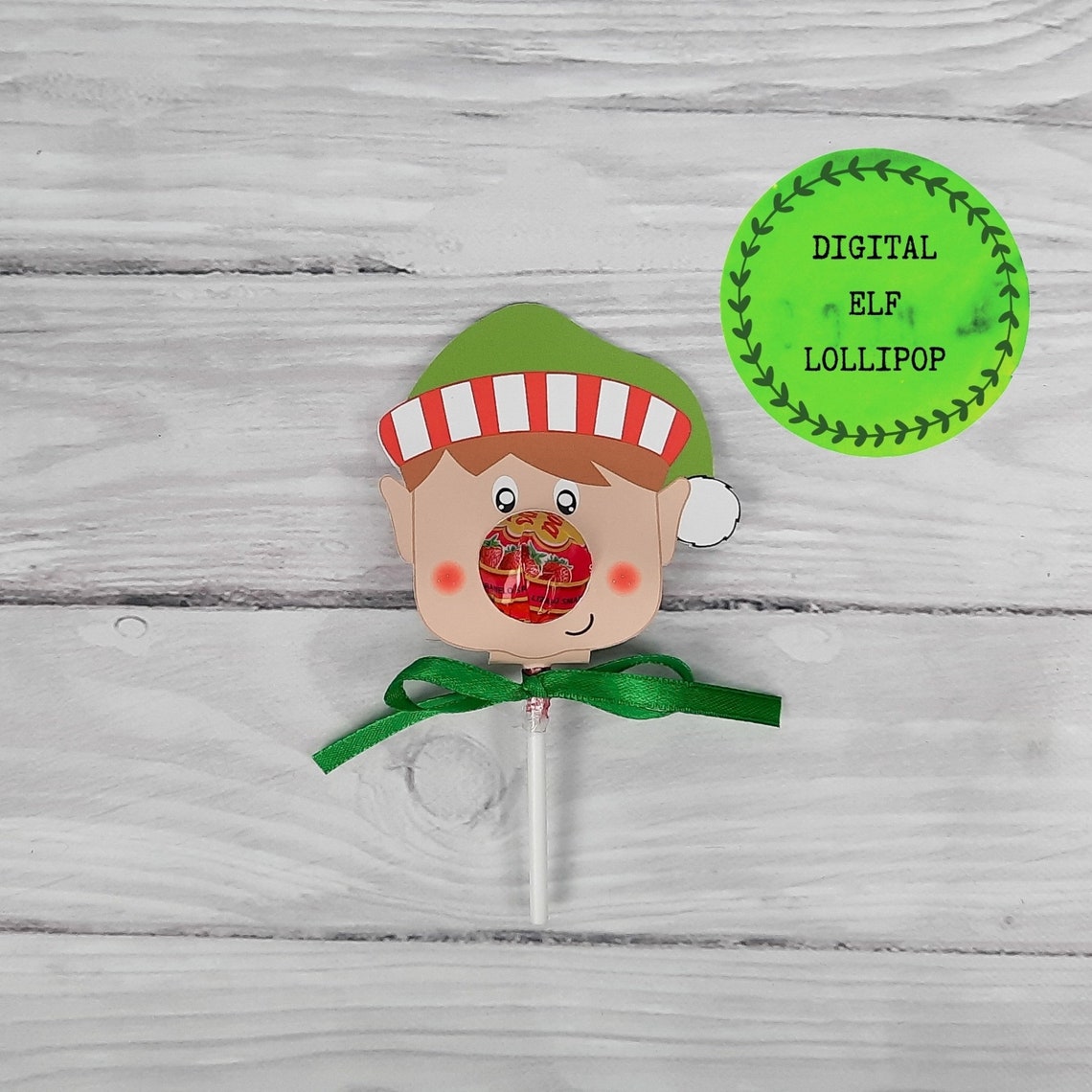 Elf Lollipop, Instant Download Lollipop Holder,pdf File, Digital Party ...