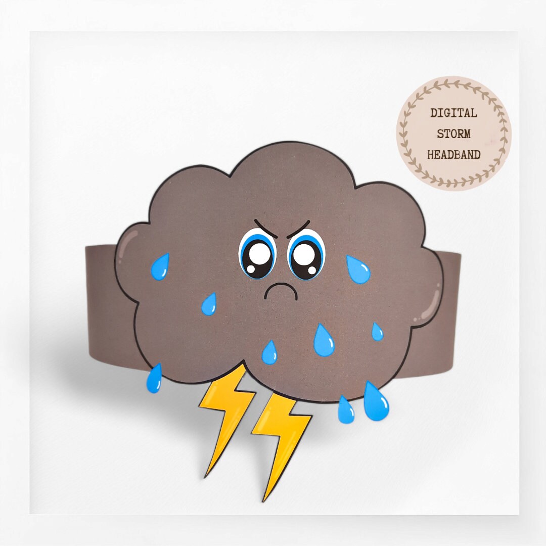 Storm Paper Crown,weather Paper Hat for Kids,instant Download Paper ...