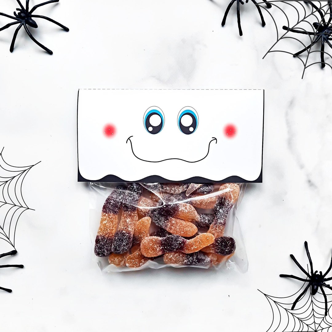 Ghost Bag Topper, Halloween Treat Bag Toppers, Instant Download Favor ...