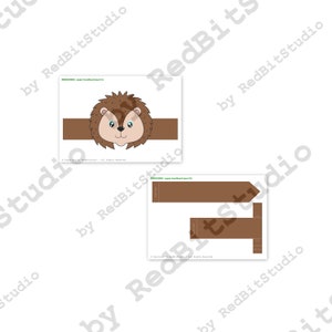 Hedgehog Paper Crown, Animal Paper Hat for Kids, Instant Download Paper ...