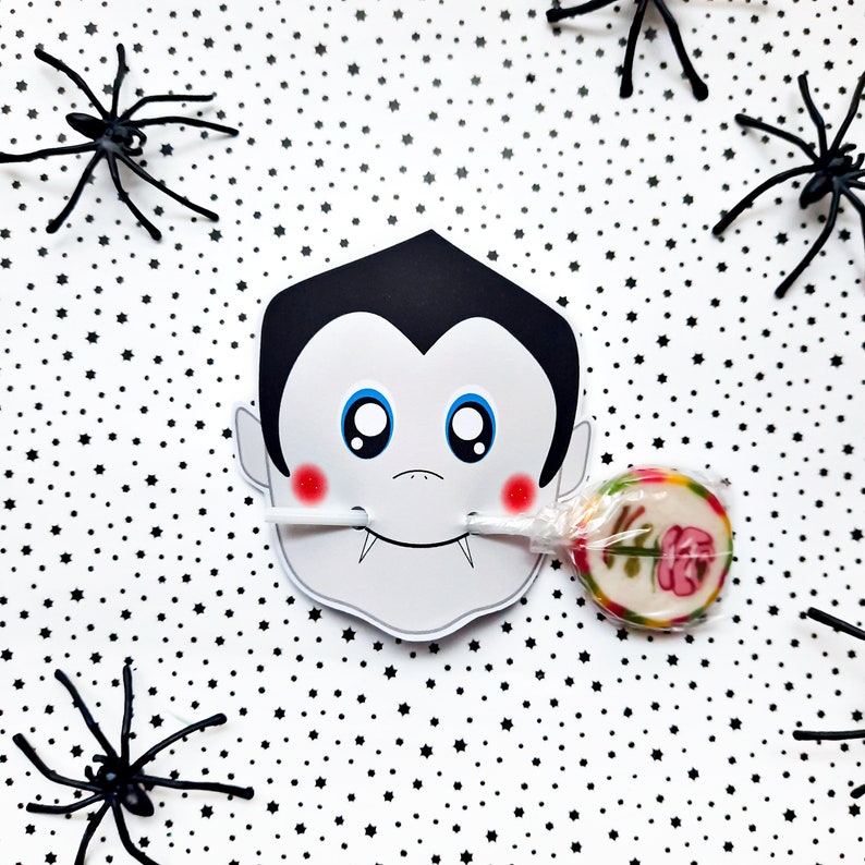 Dracula Lollipop, Instant Download Lollipop Holder, Digital Party ...