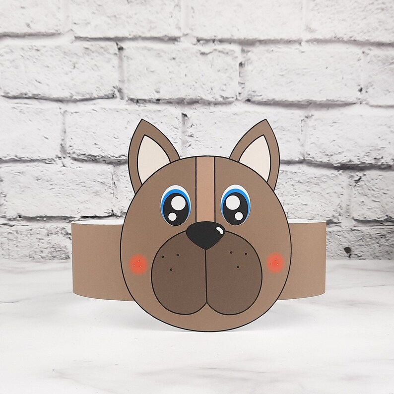 4 Dogs Paper Crowns Dogs Paper Hats for Kids Instant - Etsy