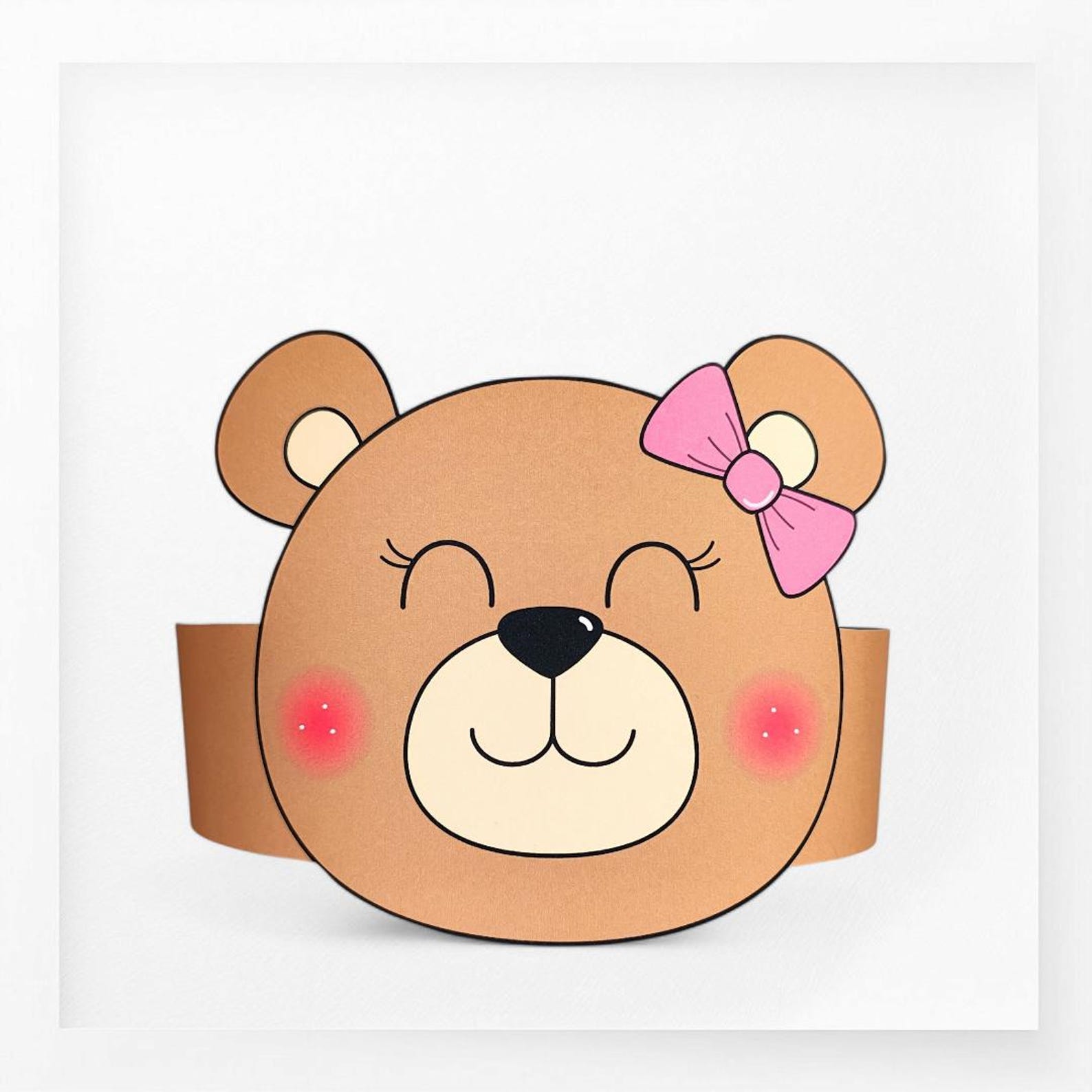 2 Bears Paper Crowns,mr & Mrs Bear Paper Hats for Kids,instant Download ...