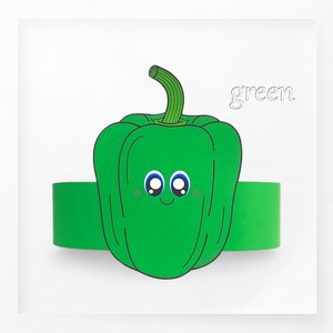 3 Peppers Paper Crowns,vegetable Paper Hat for Kids,instant Download ...