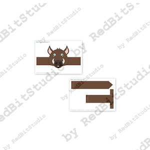 Boar Paper Crown, Animal Paper Hat for Kids, Instant Download Paper ...