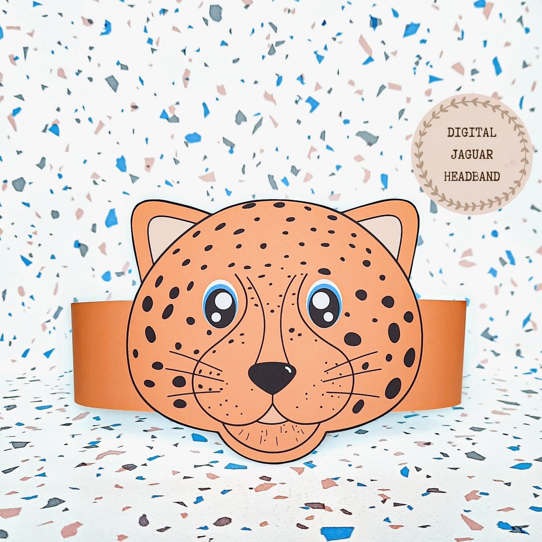 Jaguar Paper Crown Animal Paper Hat for Kids Instant - Etsy