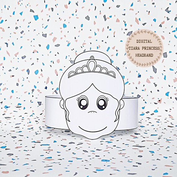 Tiara Princess Paper Coloring Crown Animal Paper Hat for - Etsy
