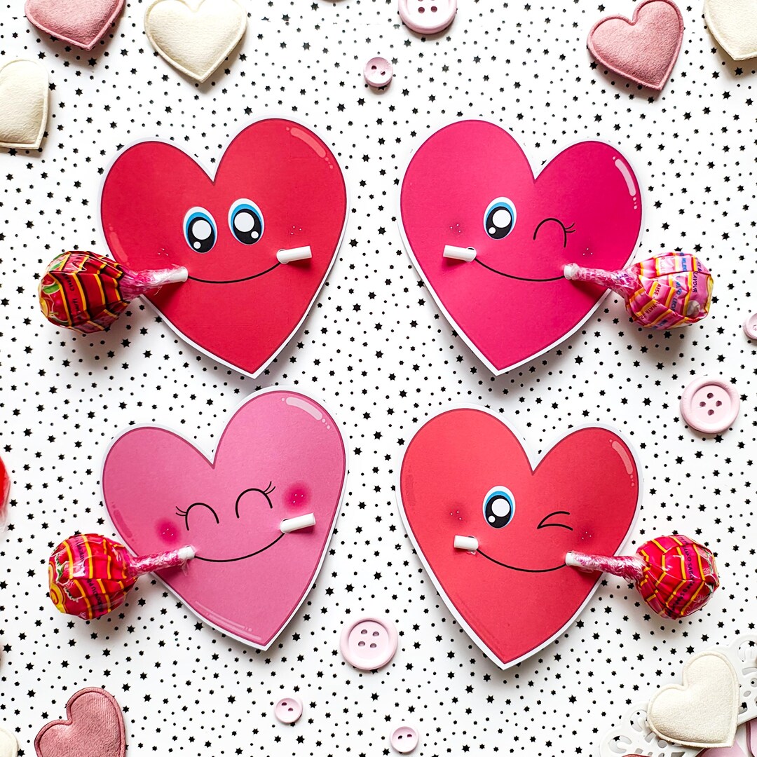 Heart Lollipop,instant Download,valentine's Day Lollipop Holder,pdf ...