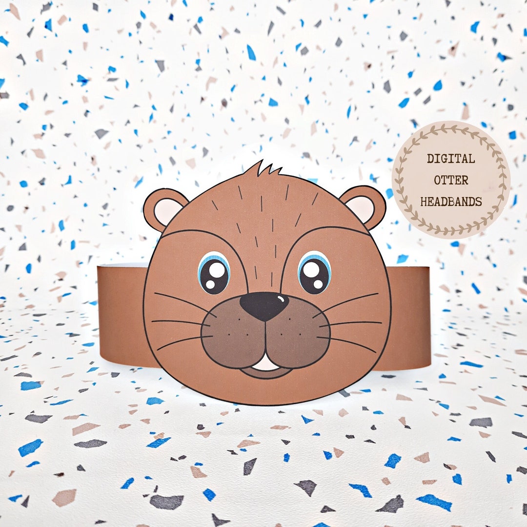 Otter Paper Crown Animal Paper Hat for Kids Instant Download - Etsy