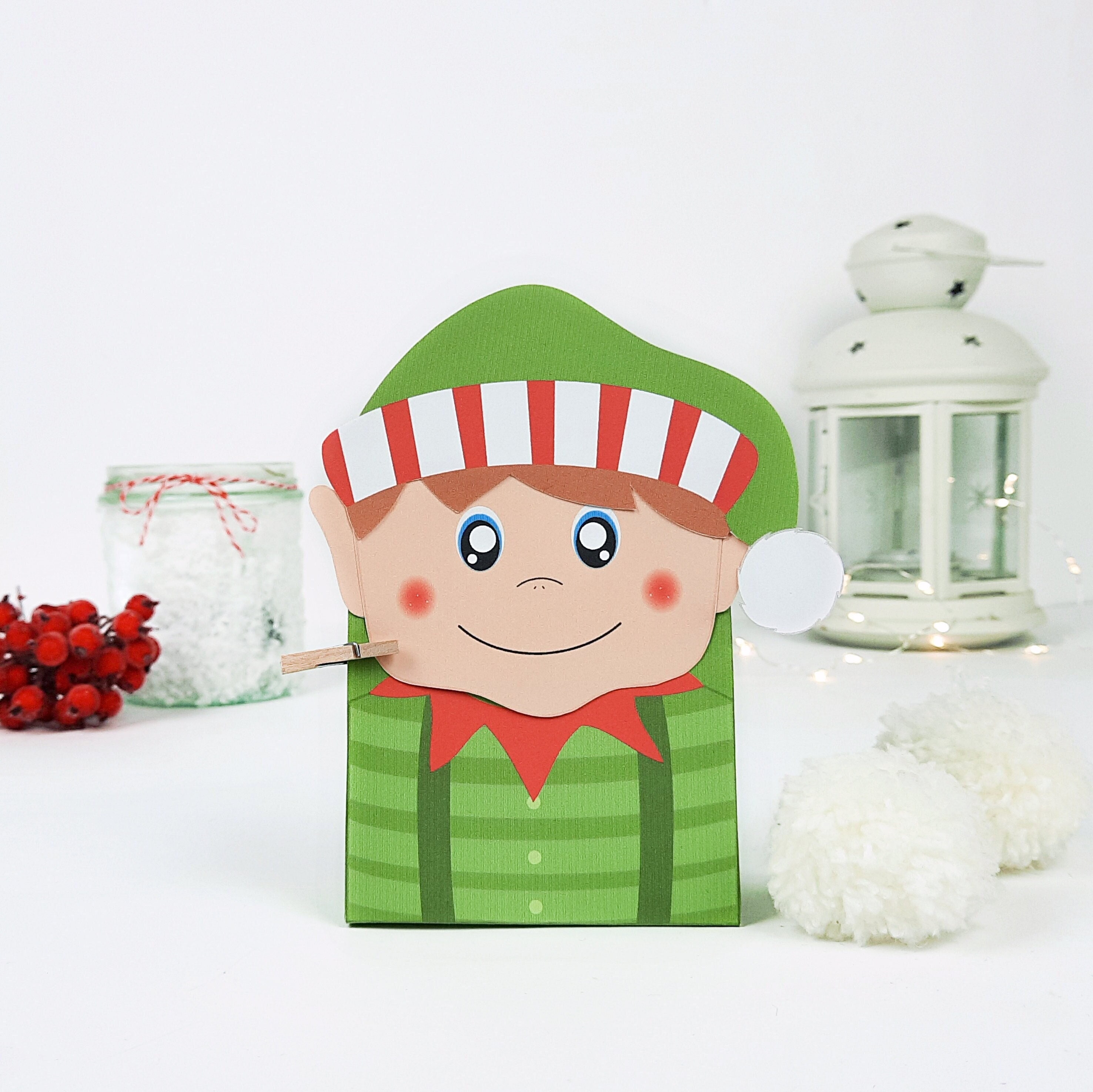 Elf Gift Box Printable Favor Box Christmas Template to - Etsy