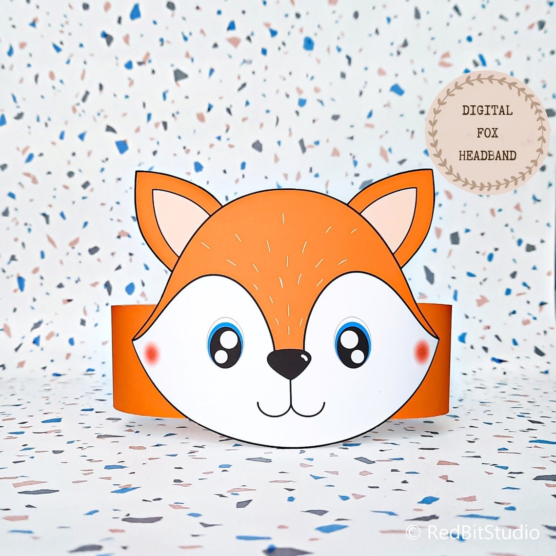 Fox Paper Crown Animal Paper Hat for Kids Instant Download - Etsy