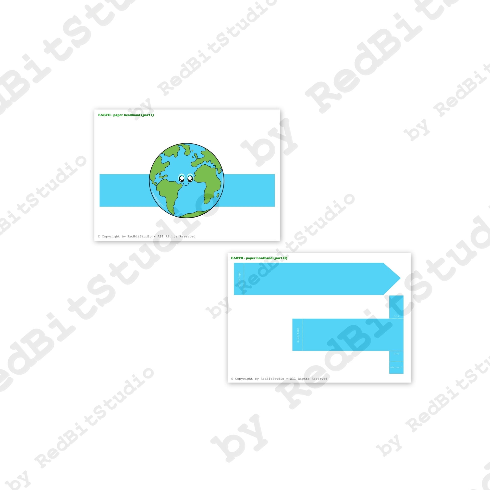 Earth Paper Crown, Earth Day Paper Hat for Kids, Instant Download Paper ...