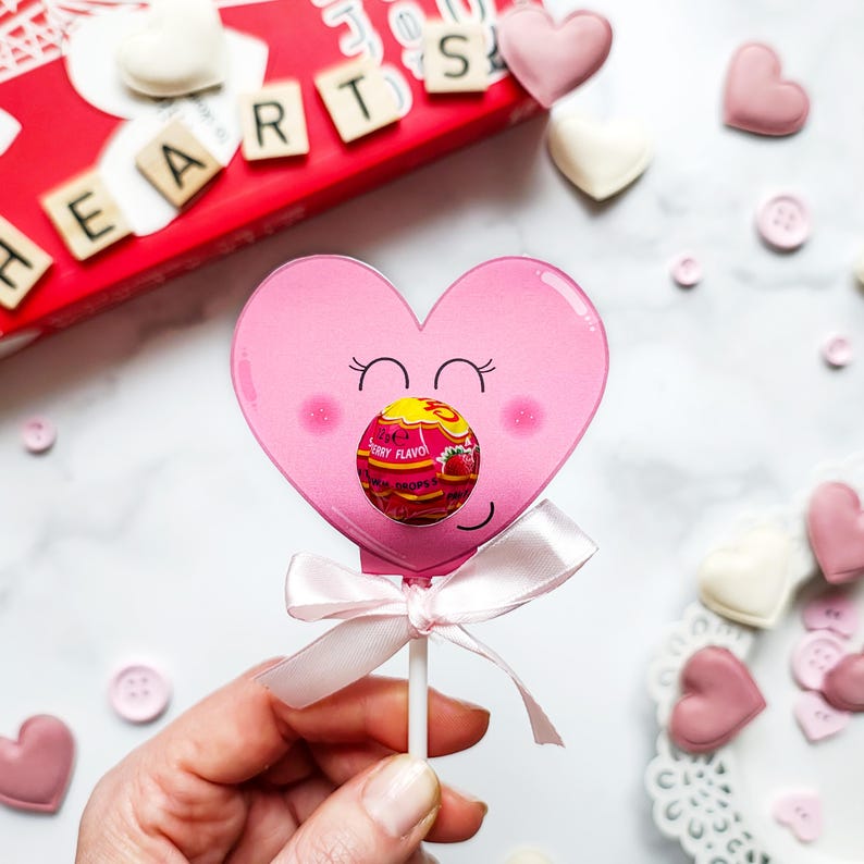 Heart Lollipop,instant Download,valentine's Day Lollipop Holder,pdf ...