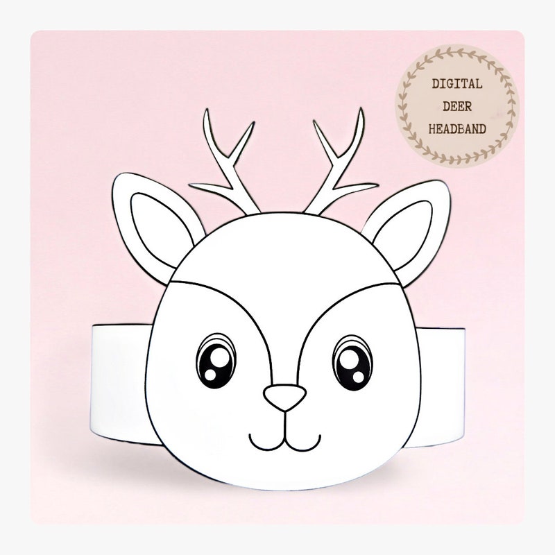 Deer Crown Printable - Etsy UK