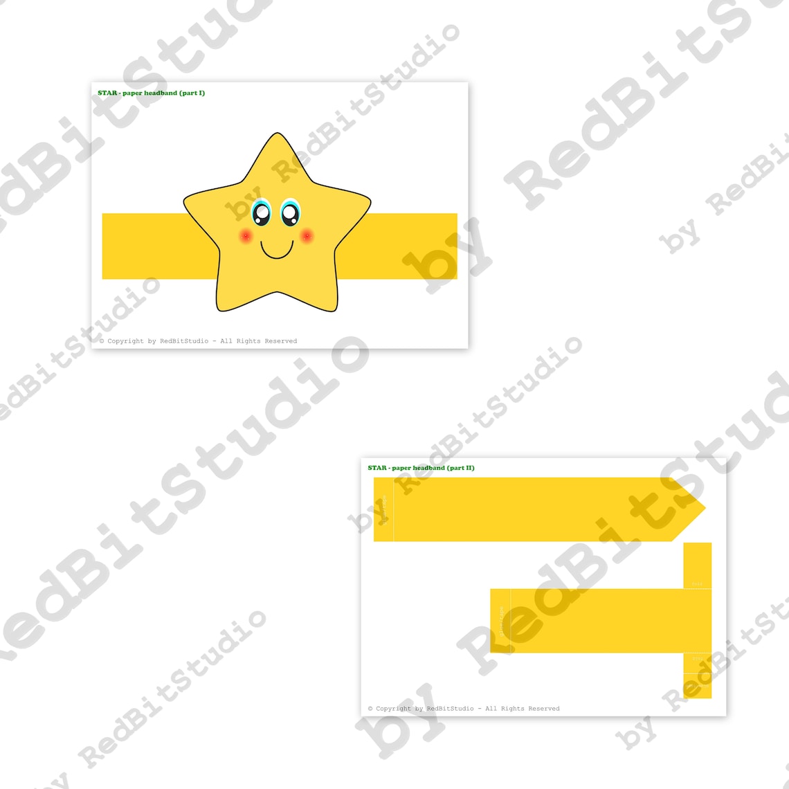 Star Paper Crown, Christmas Paper Hat for Kids, Instant Download Paper ...