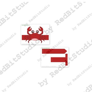 Crab Paper Crown, Animal Paper Hat for Kids, Instant Download Paper ...