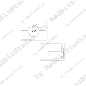 Apple Paper Coloring Crown,fruit Paper Hat for Kids, Instant Download ...