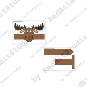 Moose Paper Crown, Animal Paper Hat for Kids, Instant Download Paper ...