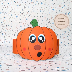 Pumpkin Paper Crown, Halloween Paper Hat for Kids, Instant Download ...