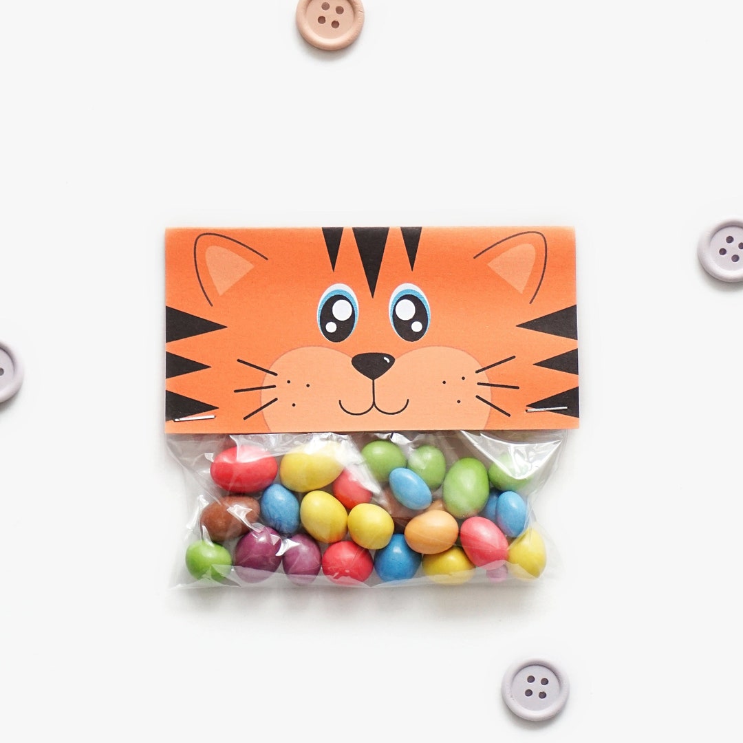 Tiger Bag Topper, Birthday Treat Bag Toppers, Instant Download Favor ...