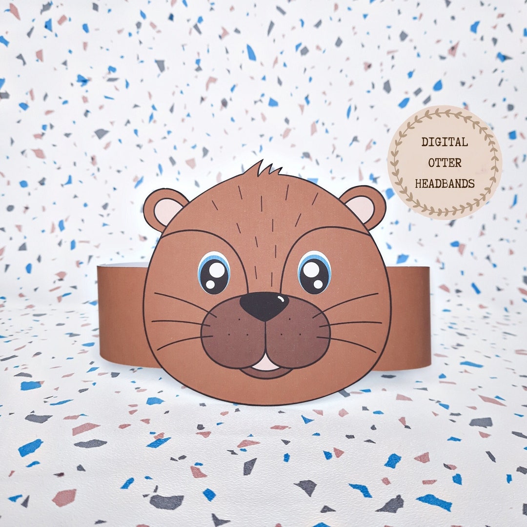 Otter Paper Crown, Animal Paper Hat for Kids, Instant Download Paper ...