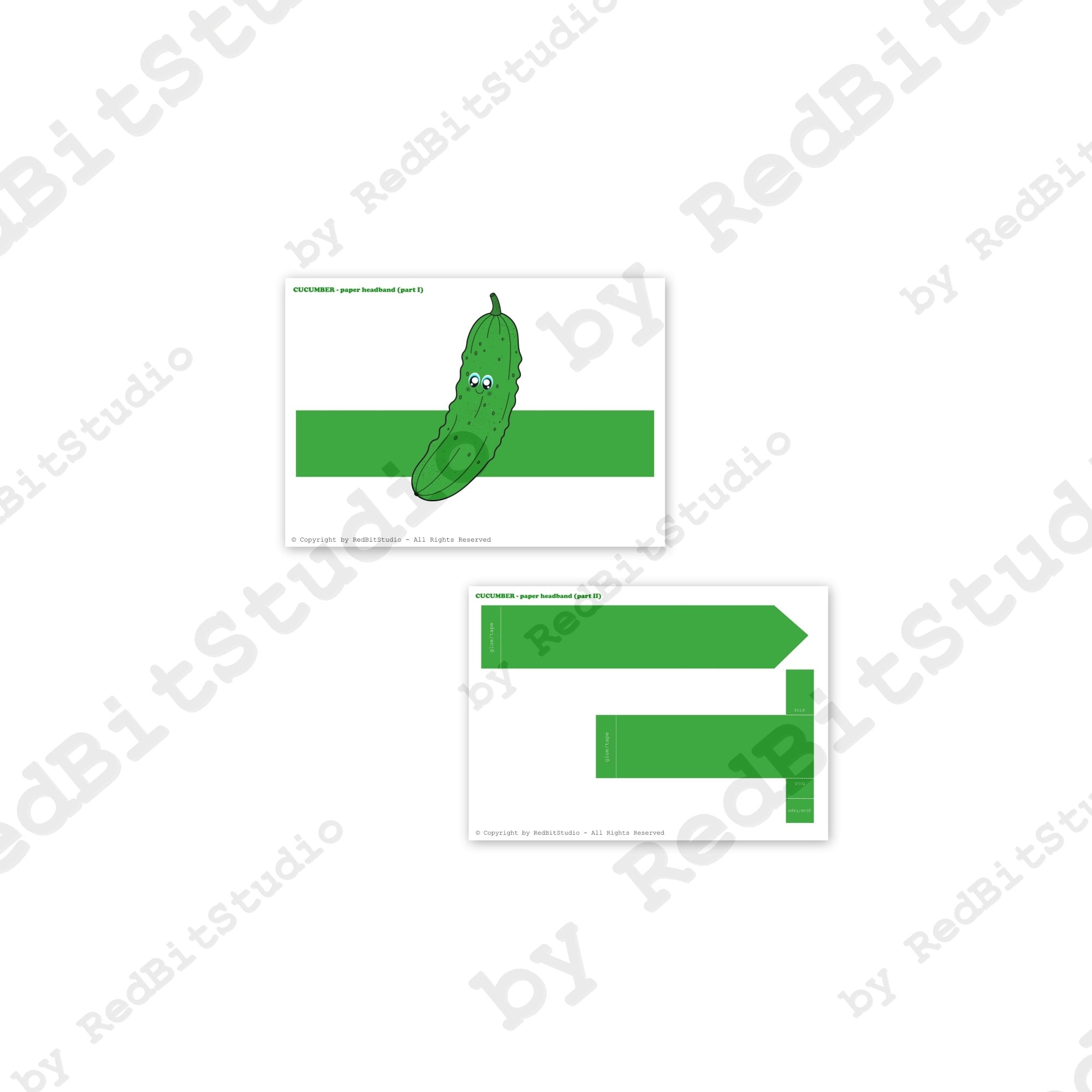 Cucumber Paper Crown,vegetable Paper Hat for Kids,instant Download ...