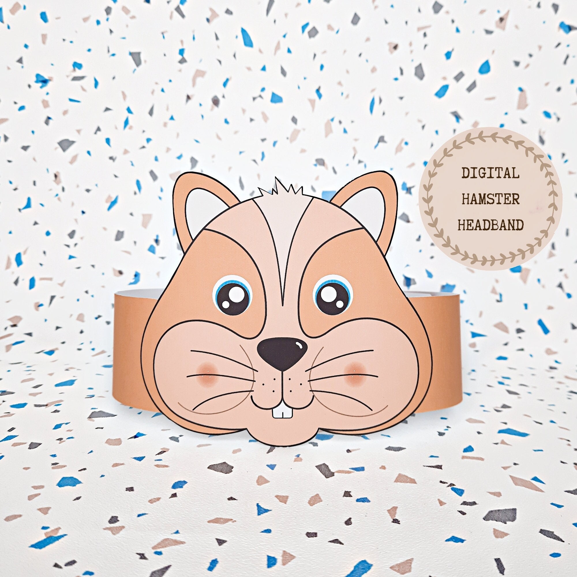 Hamster Paper Crown, Animal Paper Hat for Kids, Instant Download Paper ...