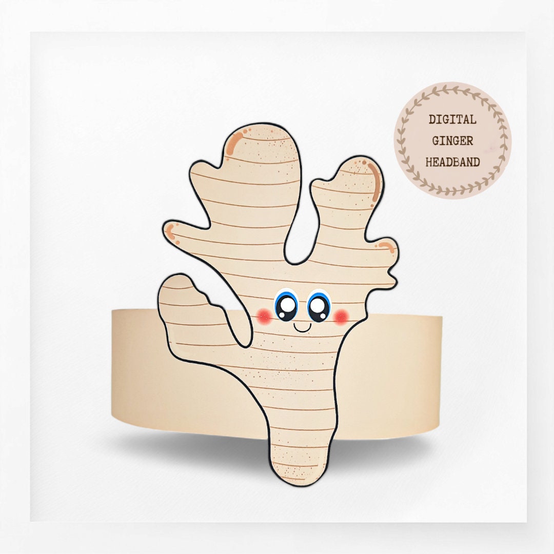 Ginger Paper Crown,vegetable Paper Hat for Kids,instant Download Paper ...