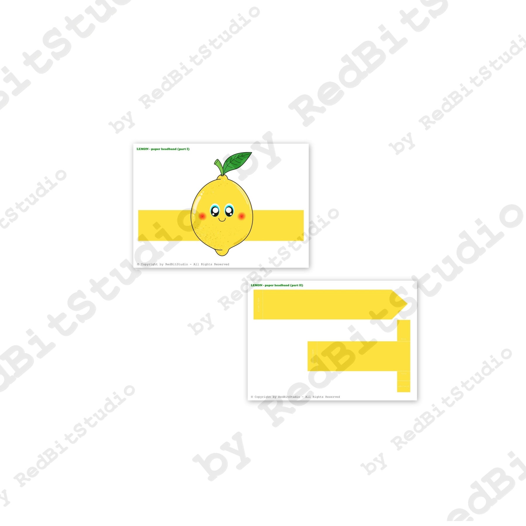 Lemon Paper Crown,fruit Paper Hat for Kids, Instant Download Paper ...