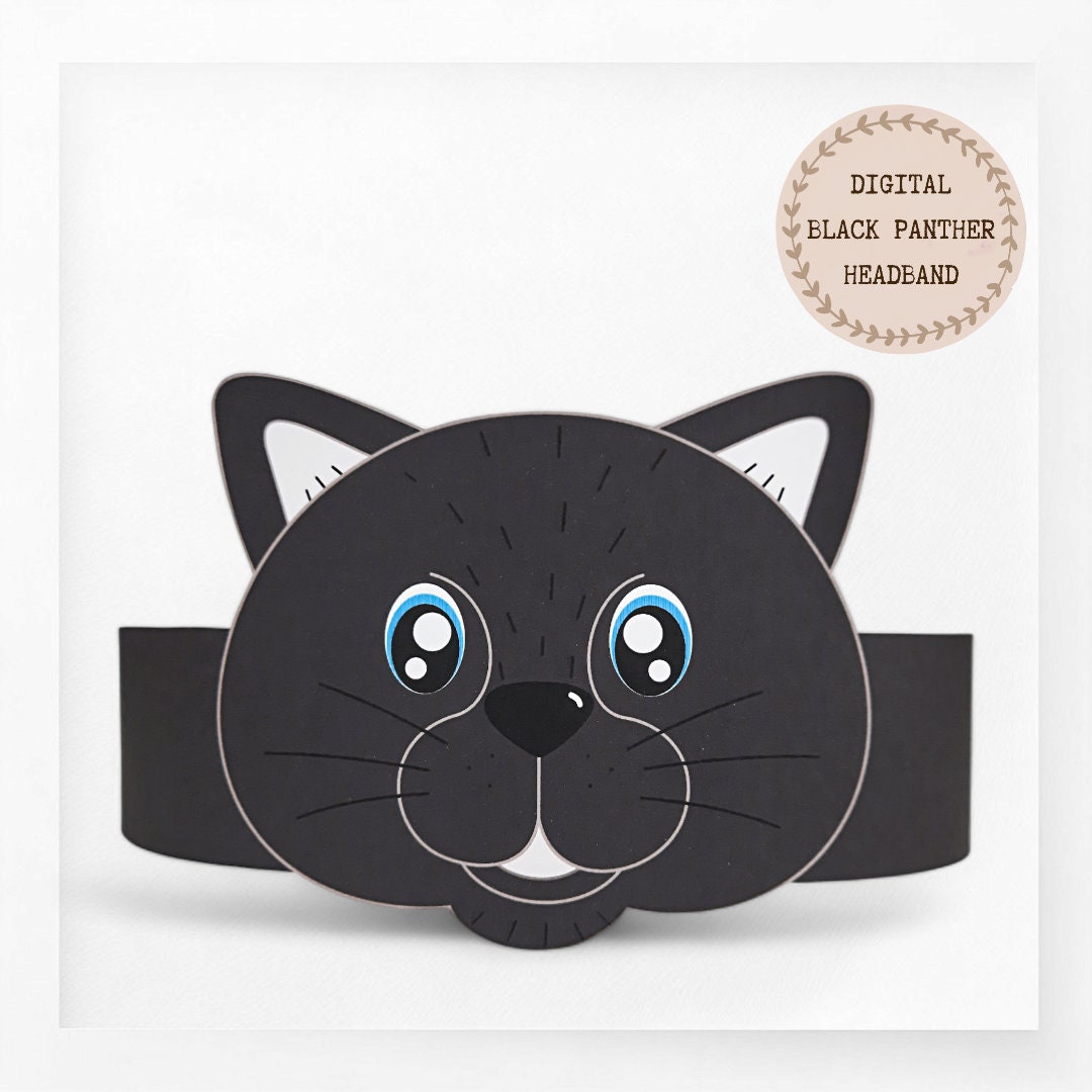 Black Panther Paper Crown, Animal Paper Hat for Kids, Instant Download ...