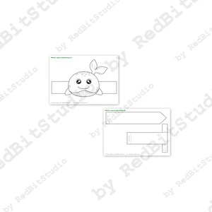 Whalr Paper Coloring Crown, Animal Paper Hat for Kids, Instant Download ...