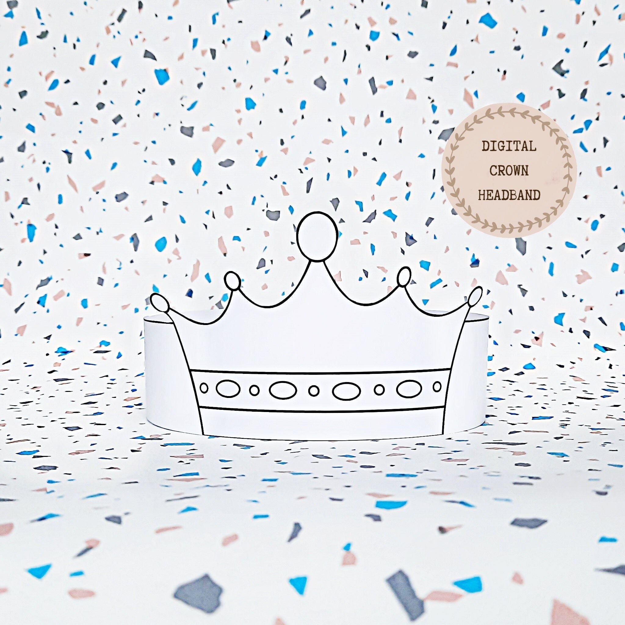 King Crown Paper Coloring Headband Animal Paper Hat for Kids - Etsy