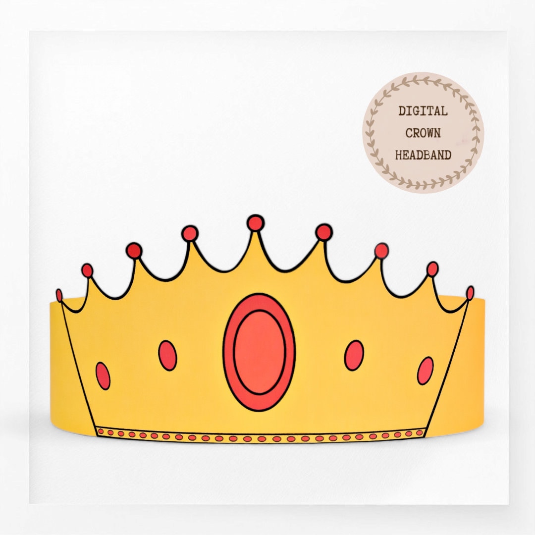 Prince Crown, Paper Hat for Kids, Instant Download Paper Crown, Digital ...