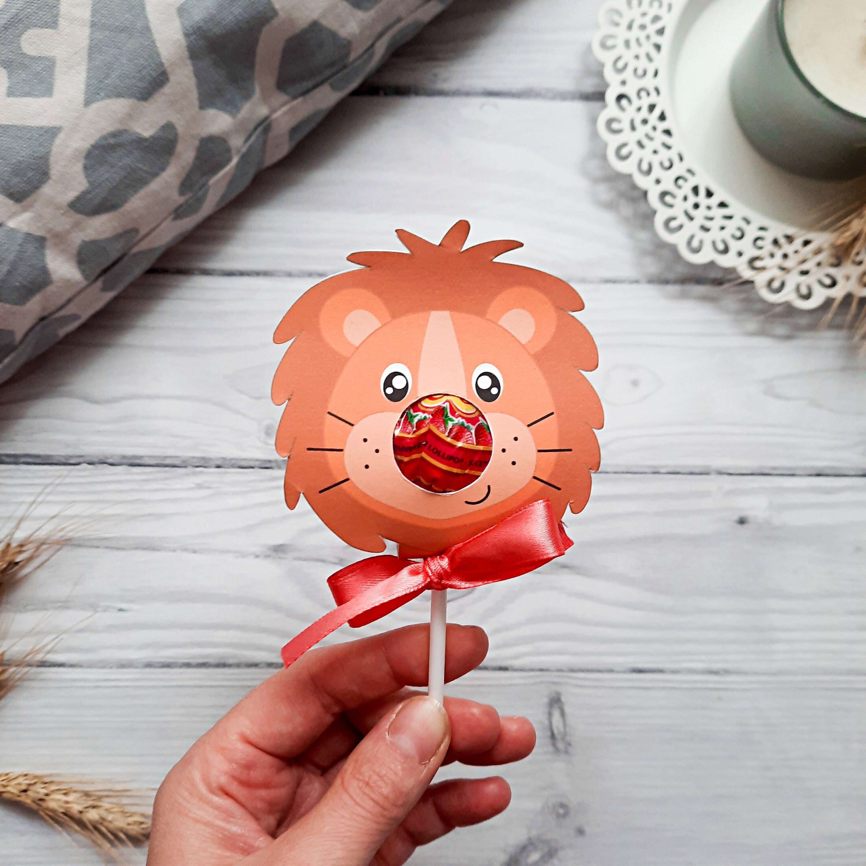 Lion Lollipop Instant Download Lollipop Holderpdf File - Etsy