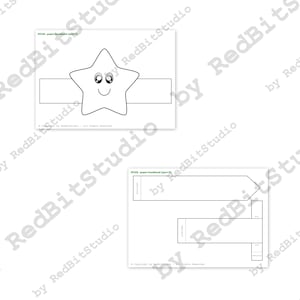 Star Paper Coloring Crown, Christmas Paper Hat for Kids, Instant ...