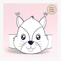 Squirrel Masks Printable Color + Coloring, Paper DIY for Kids and ...