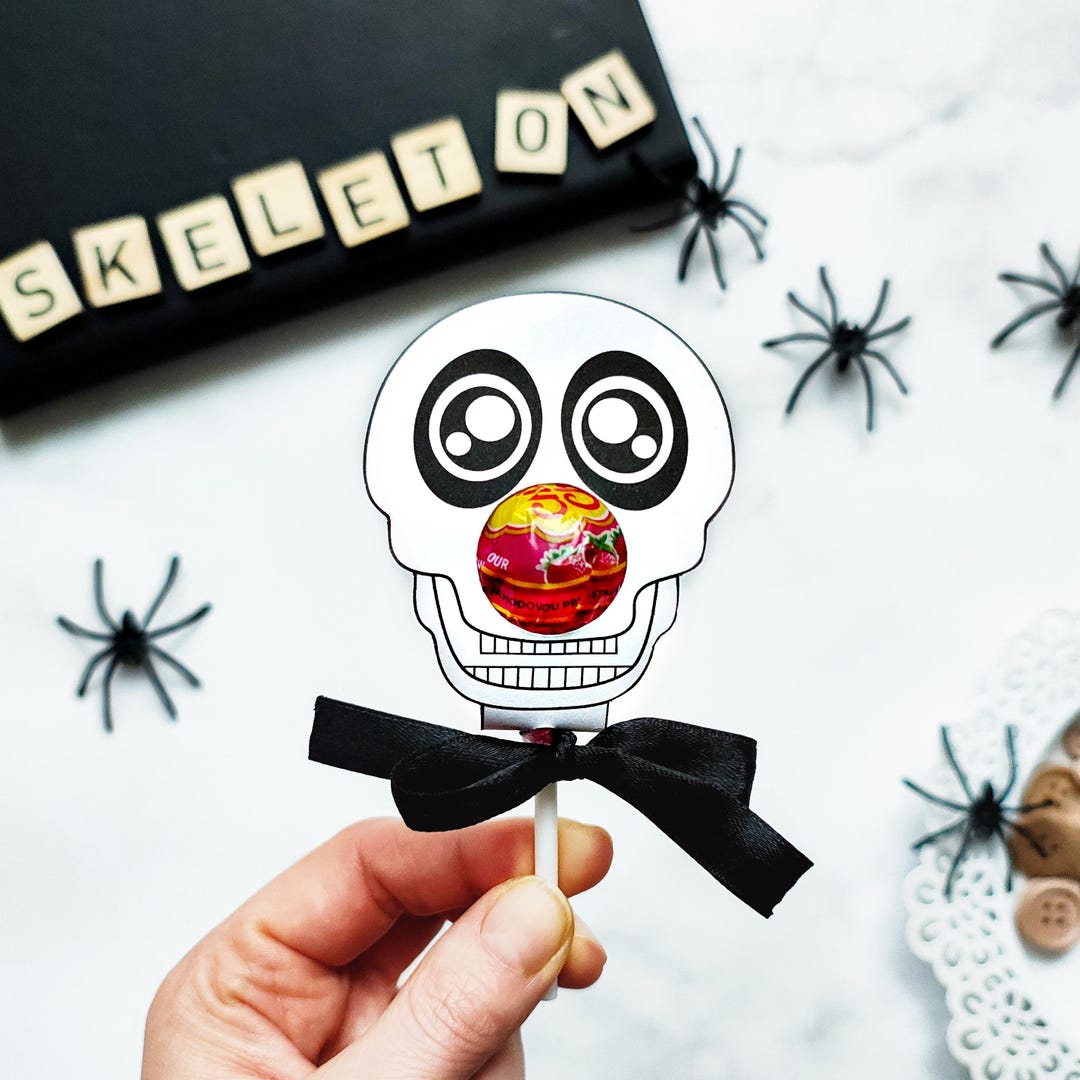 Skeleton Lollipop, Instant Download Lollipop Holder,pdf File, Digital ...